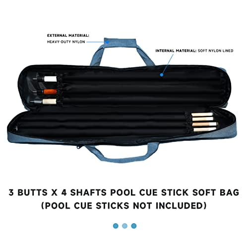 GSE Games & Sports Expert 3x4 Soft Pool Cue Case Billiard Pool Cue ...