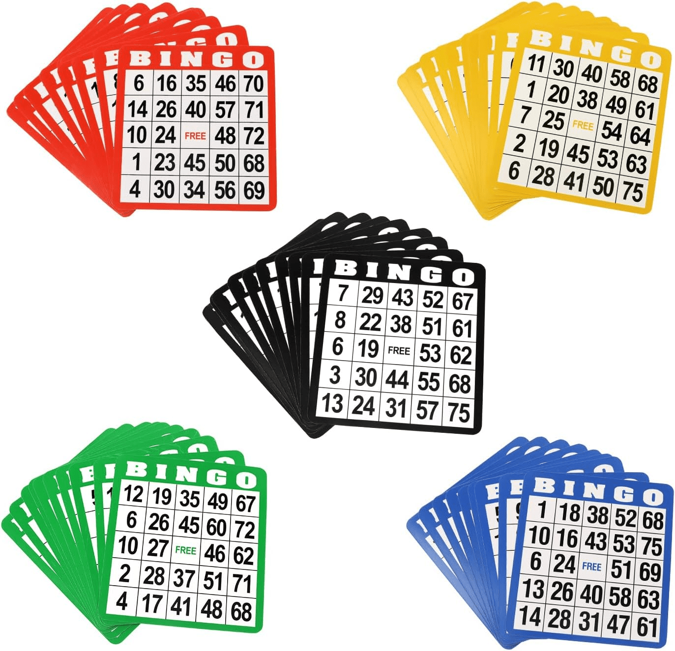 GSE Games & Sports Expert 50-Pack Bingo Cards, Reusable Paper Bingo ...
