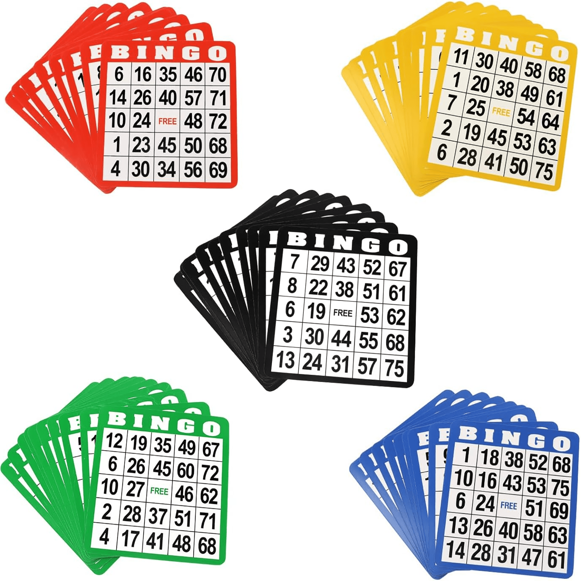 GSE Games & Sports Expert 50-Pack Bingo Cards, Reusable Paper Bingo ...