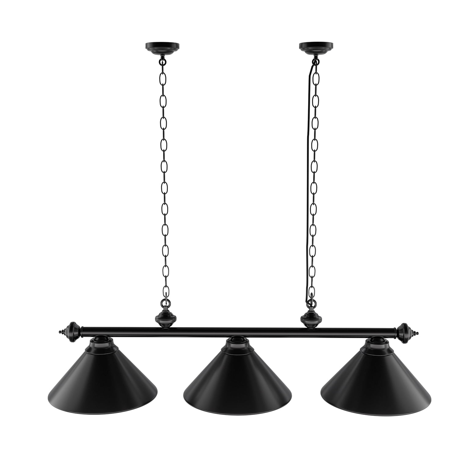 "GSE 56"" Black Pool Table Light, Adjustable Chain, 3 Shades, for 7ft ...