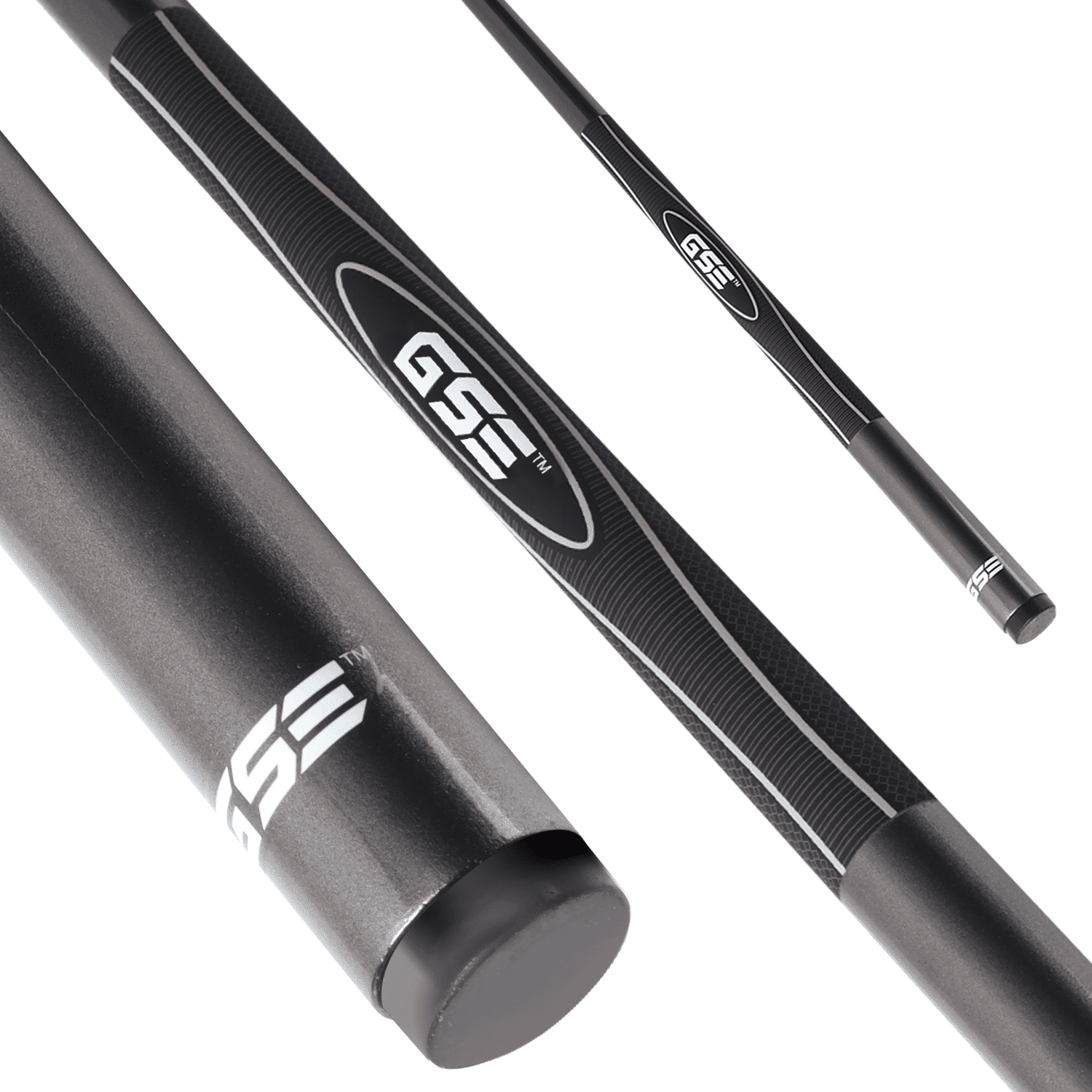 GSE 58" 2-Piece Fiberglass Graphite Pool Cue Stick for Commercial, Bar ...