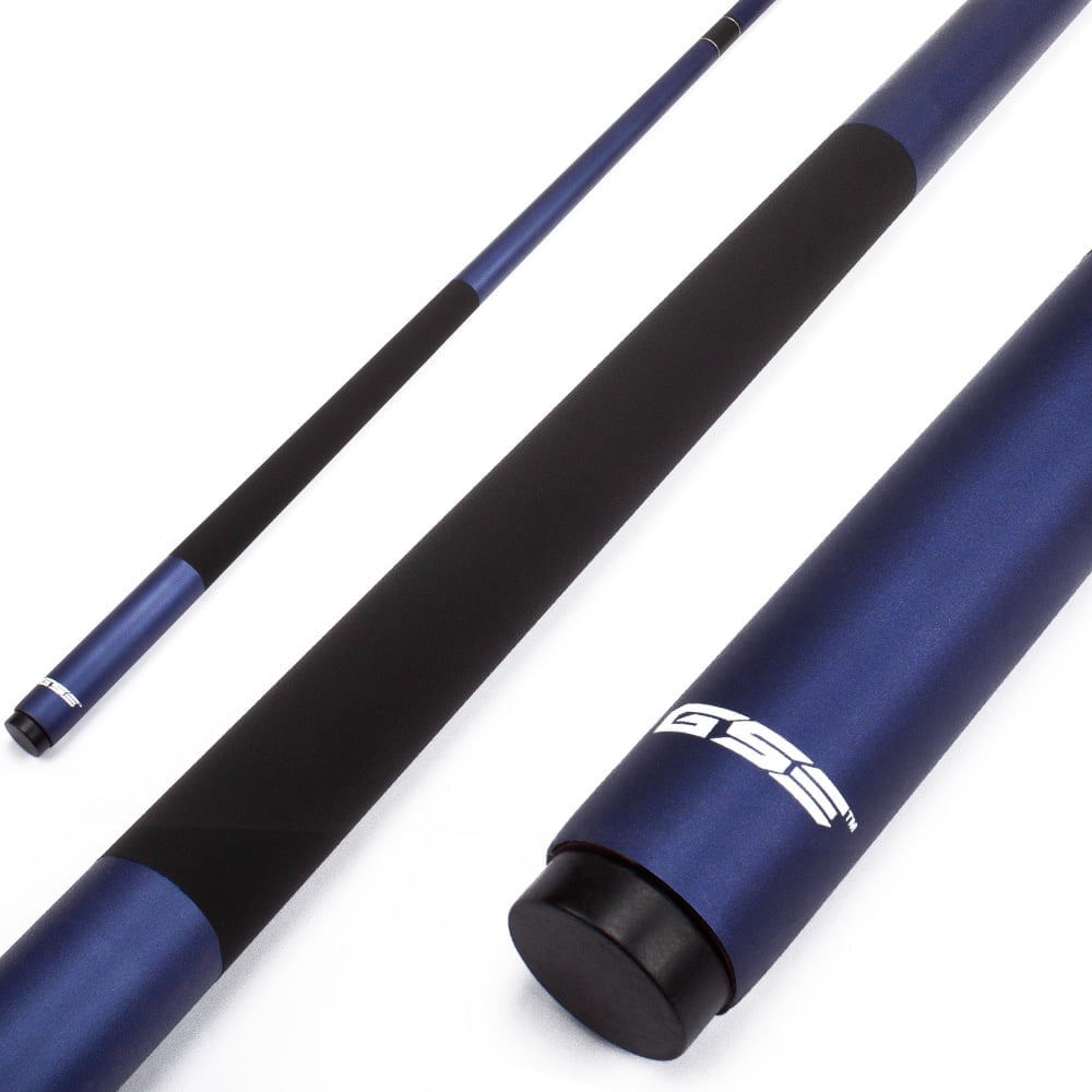 GSE 58" 2-Piece Fiberglass Graphite Billiard Cue Stick, Matte Blue, 18 ...