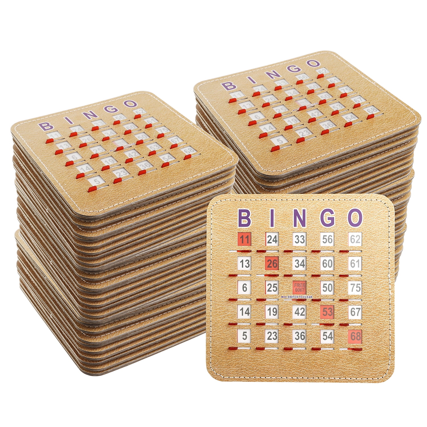 GSE Games & Sports Expert 5Ply Stitched Shutter Bingo Cards, Finger-Tip ...