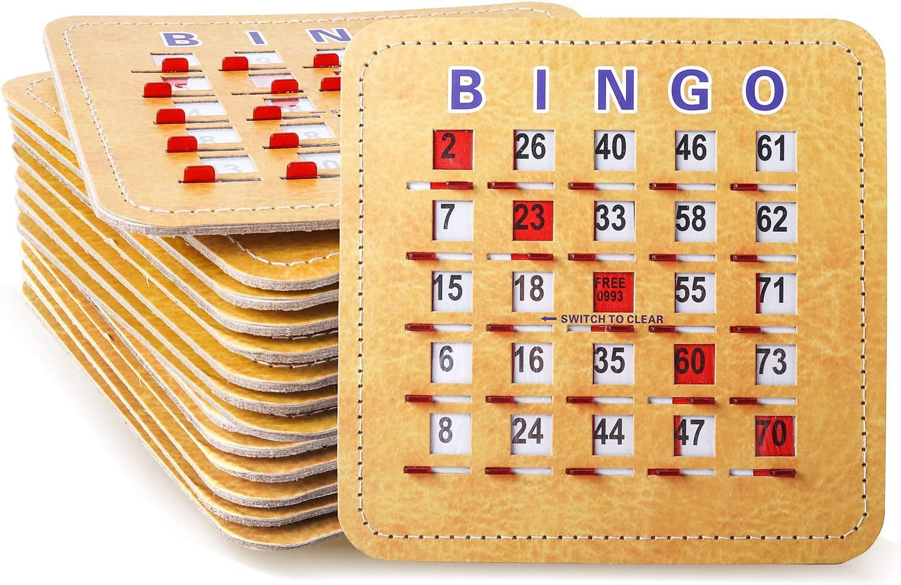 GSE Games & Sports Expert 5Ply Stitched Shutter Bingo Cards, Finger-Tip ...