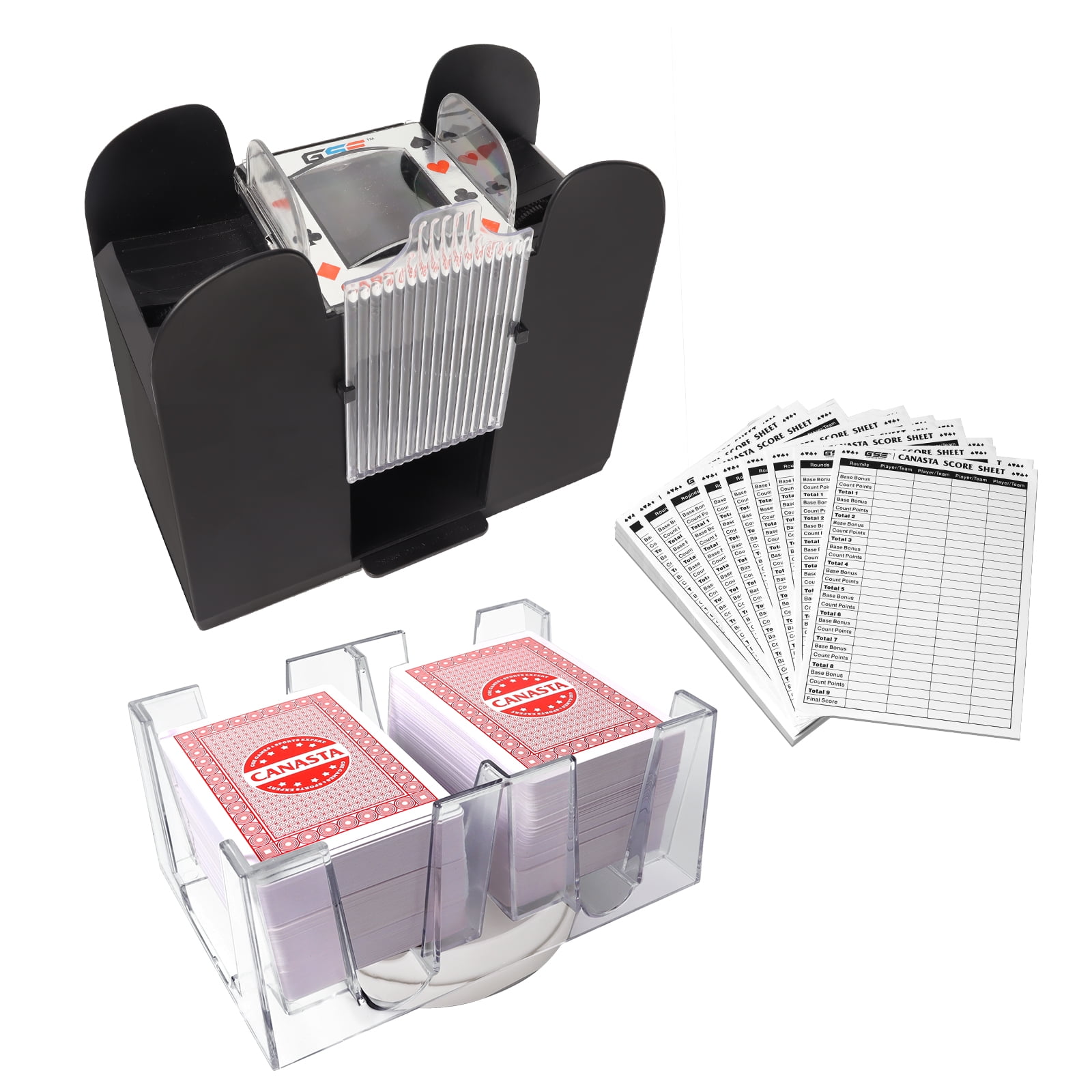 GSE Games & Sports Expert 6-Deck Canasta Cards with Automatic Card ...