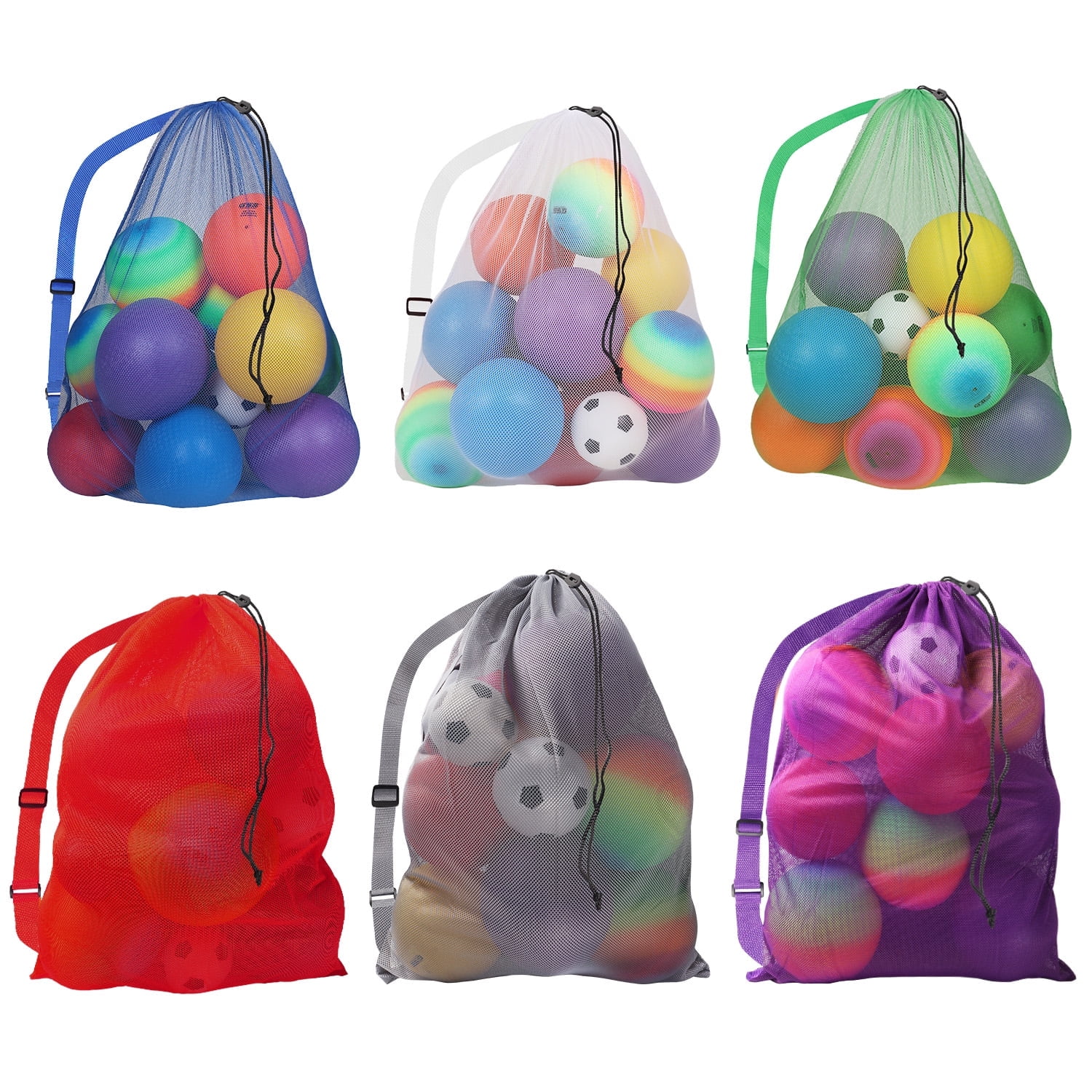 GSE Games & Sports Expert 6 Pack 30" x 40" Extra-Large Mesh Drawstring ...