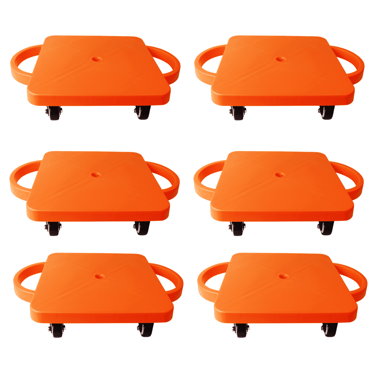 GSE Games & Sports Expert 6 Pack Plastic Sitting Scooter Board with ...