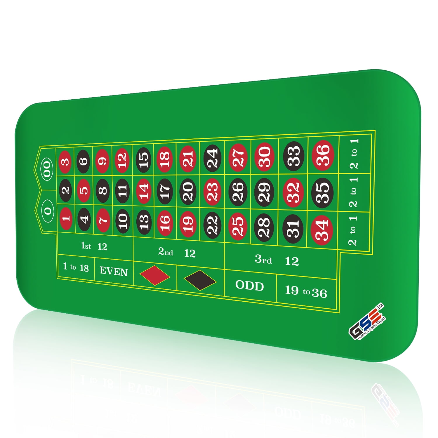 GSE Games & Sports Expert 70" x 35" Professional Casino Roulette Layout ...