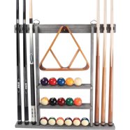 GSE Expert Wooden Floor Stand Billiard Rack, Holds 10 Cues, 2 Holders ...