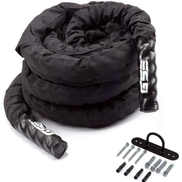 GSE Games & Sports Expert Battle Rope, Heavy Gym Rope for Home/Outdoor ...