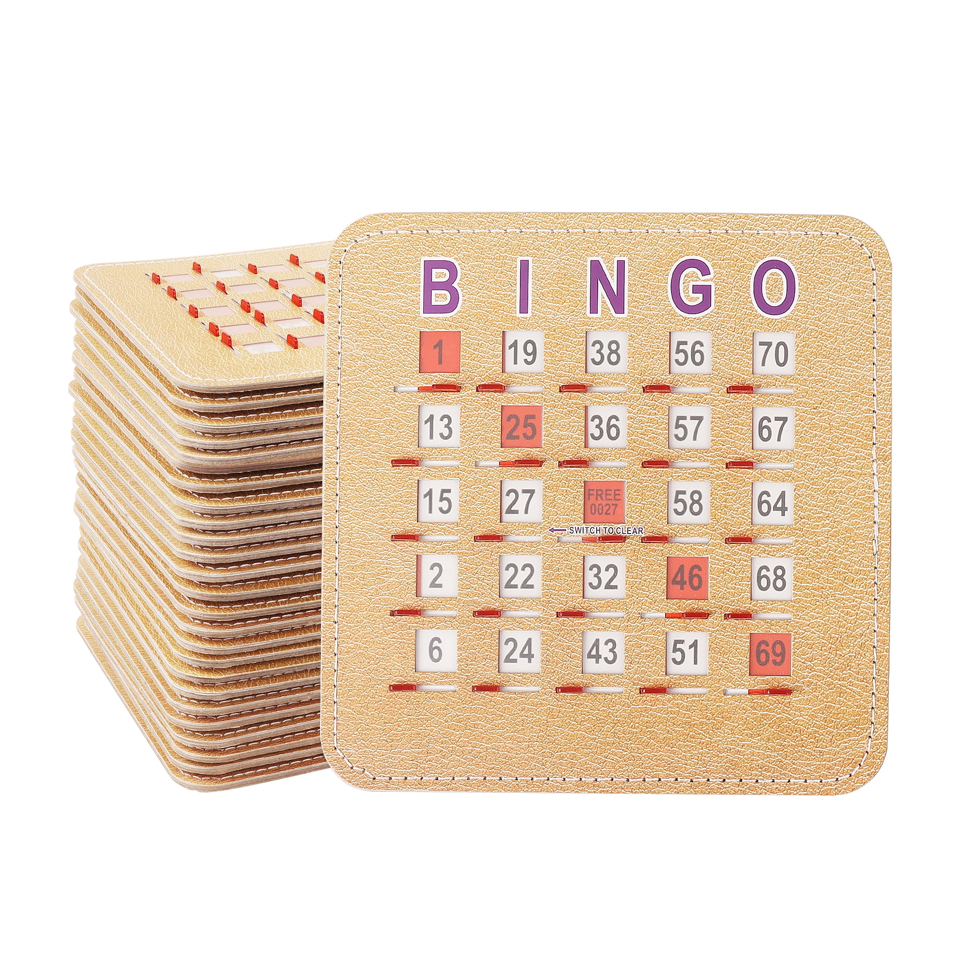 GSE 100-Pack Shutter Bingo Cards: 5-Ply Stitched, Sliding Window ...