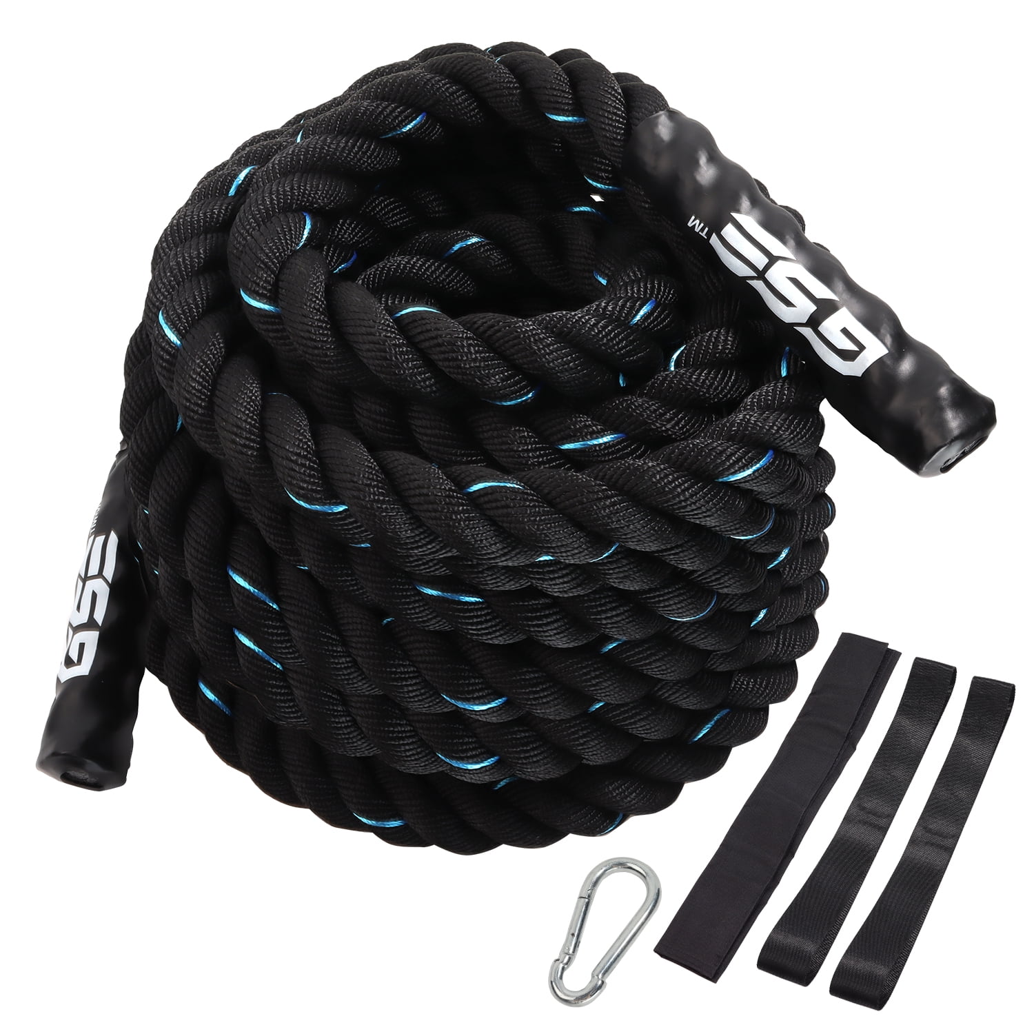GSE Games & Sports Expert Blue Polyester Gym Rope. 1.5" Heavy Weighted ...