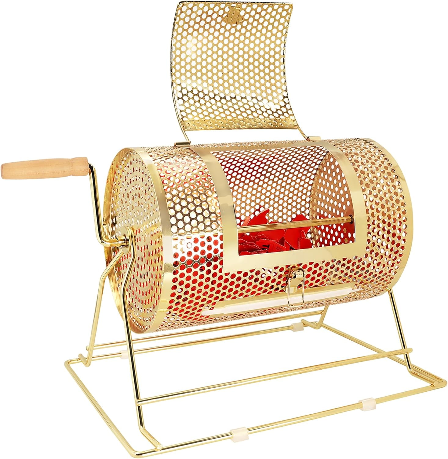 GSE Games & Sports Expert Brass Raffle Drum, Professional Raffle Ticket ...