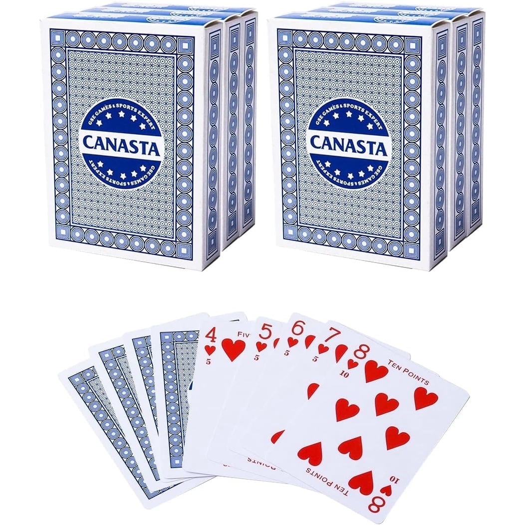 GSE Games & Sports Expert 6 Decks Canasta Playing Card Game Set with ...