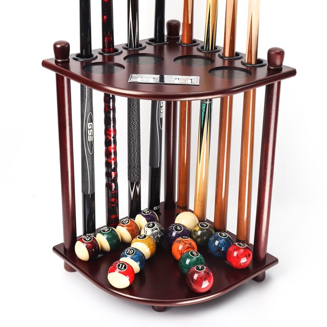 GSE Games & Sports Expert Corner-Style Floor Stand Billiard Pool Cue ...