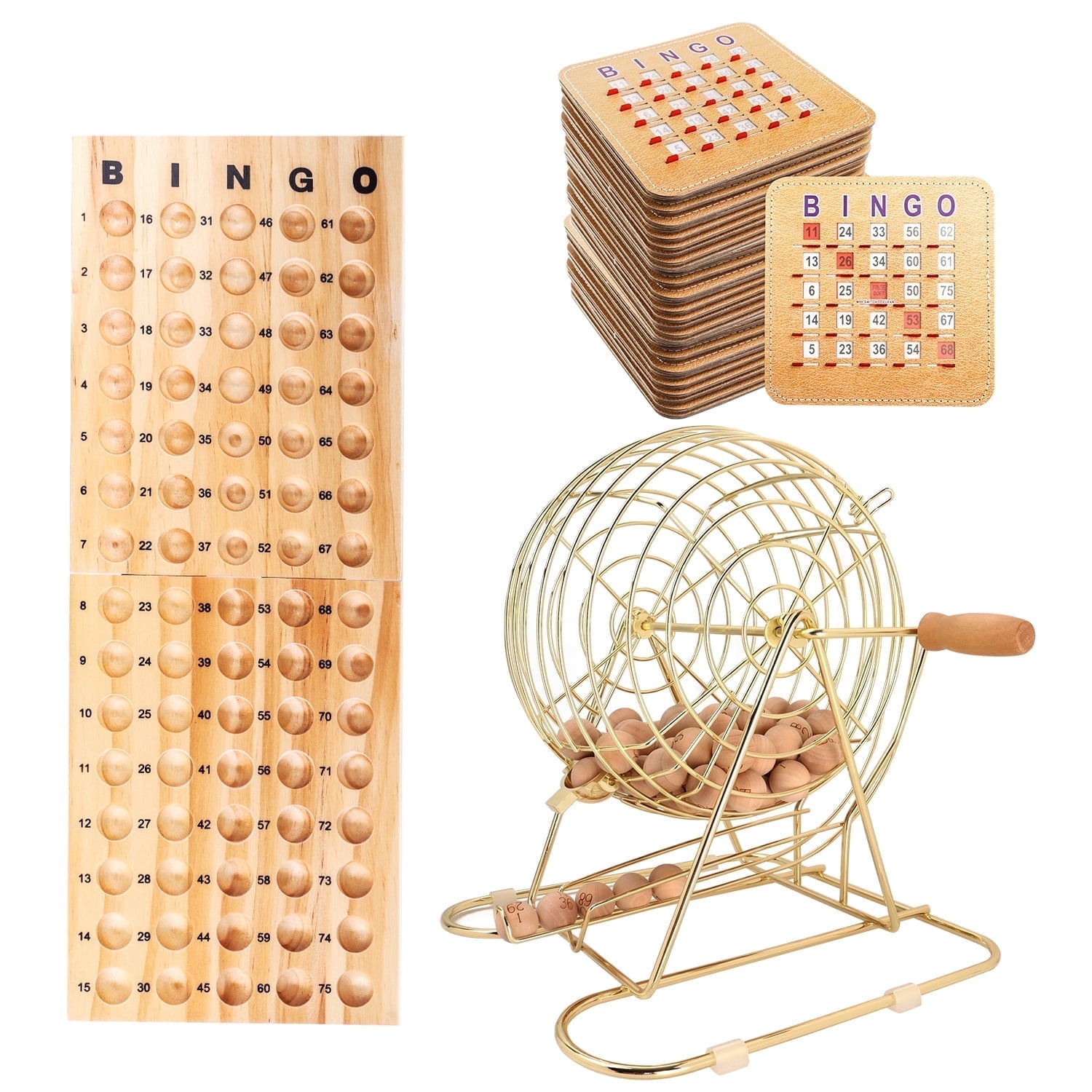 GSE Games & Sports Expert Deluxe Bingo Game Set with Large Brass Bingo ...
