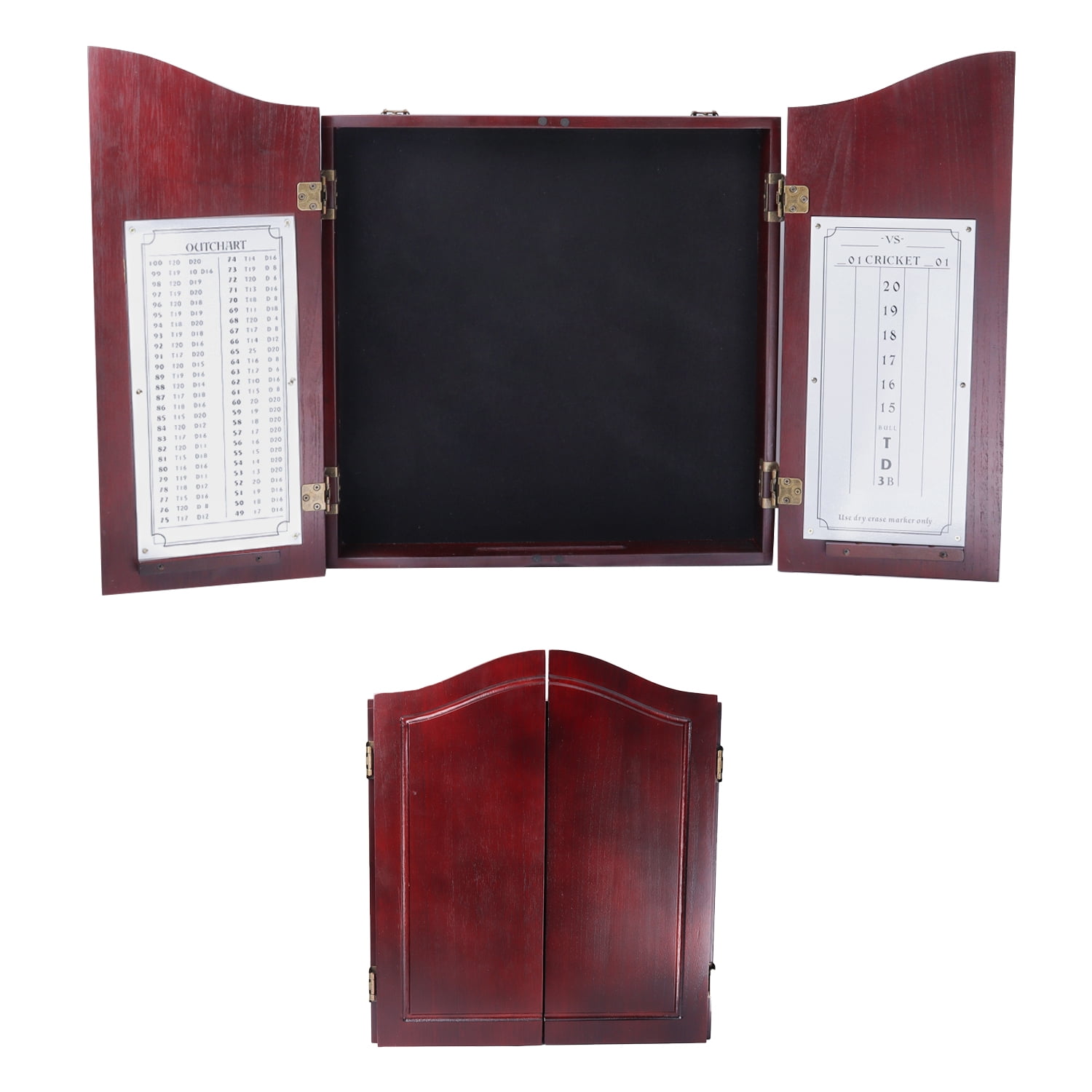 GSE Games & Sports Expert Deluxe Solid Wood Dartboard Cabinet with Dry ...