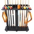 GSE Expert Wooden Floor Stand Billiard Rack, Holds 10 Cues, 2 Holders ...