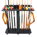 GSE Expert Wooden Floor Stand Billiard Rack, Holds 10 Cues, 2 Holders ...
