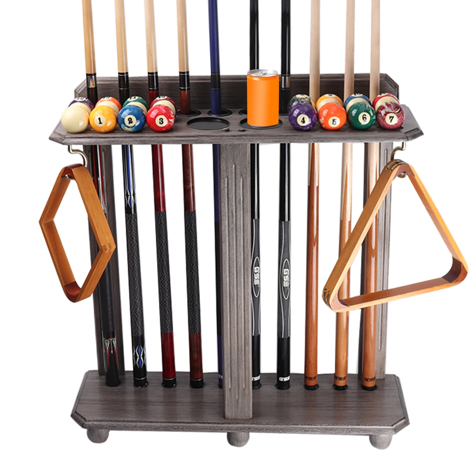 GSE Games & Sports Expert Floor Stand Billiard Pool Cue Racks. Holds 10 ...