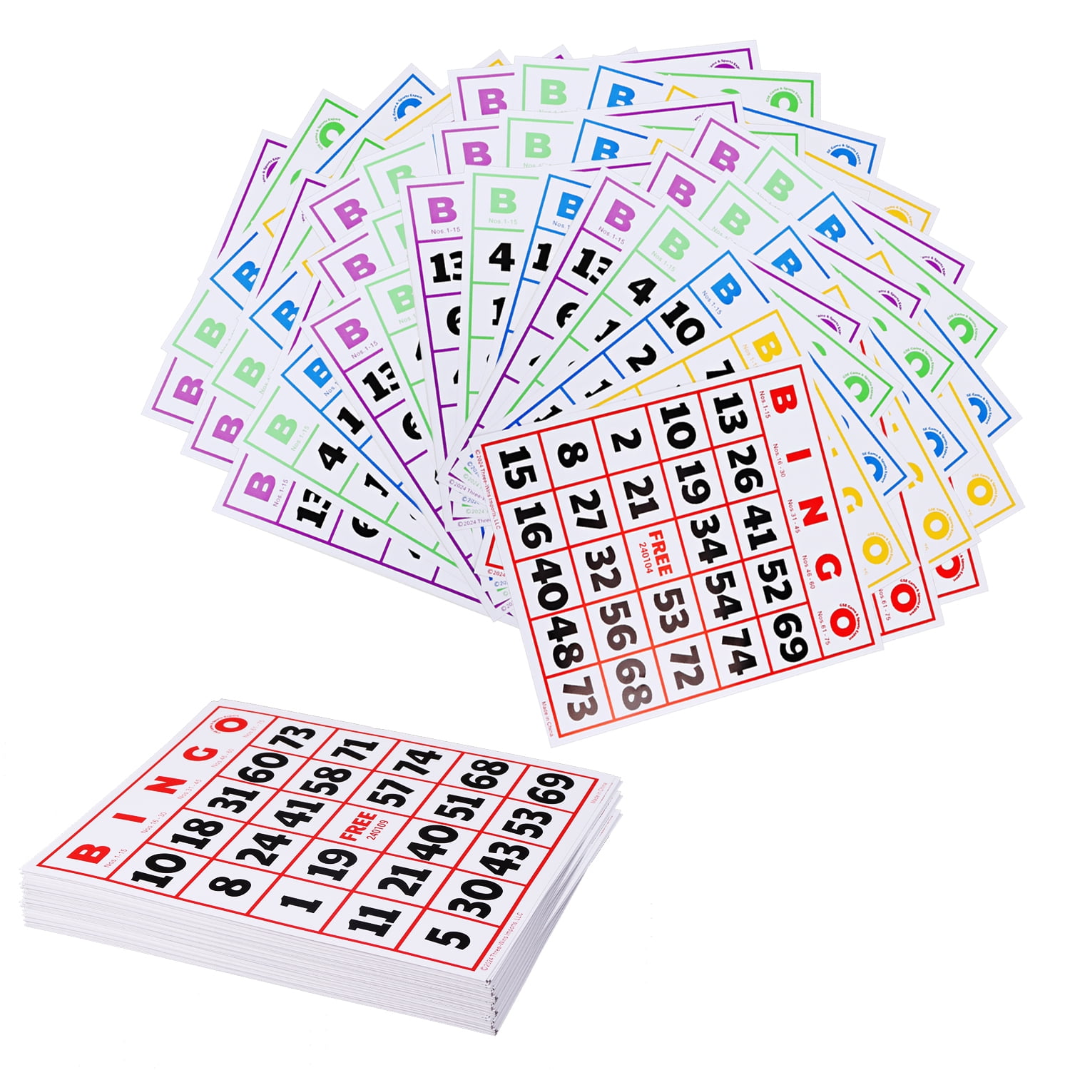 GSE Games & Sports Expert Jumbo Bingo Cards, Large Font Numbers ...