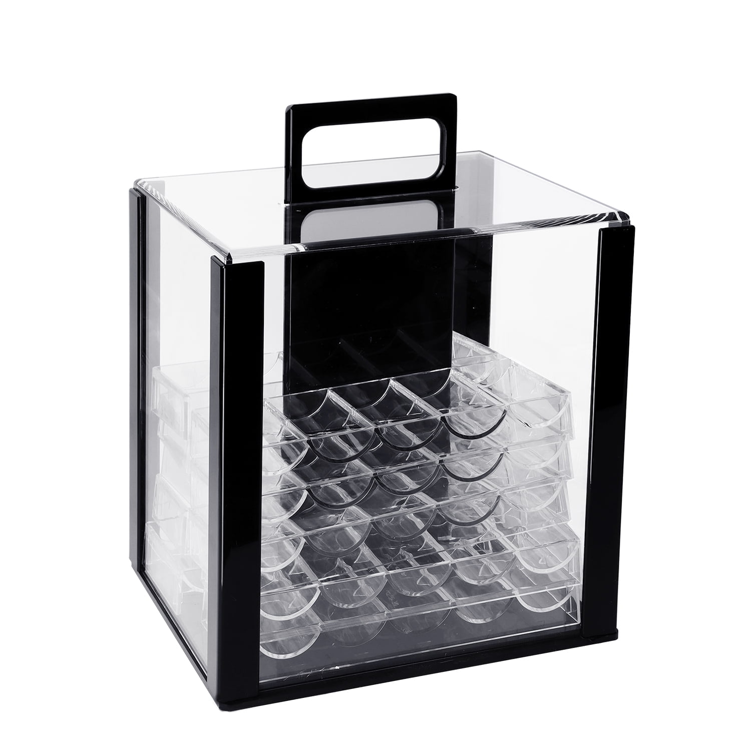 GSE Acrylic Poker Chip Cases with 10 Trays for 1000 Chips ...