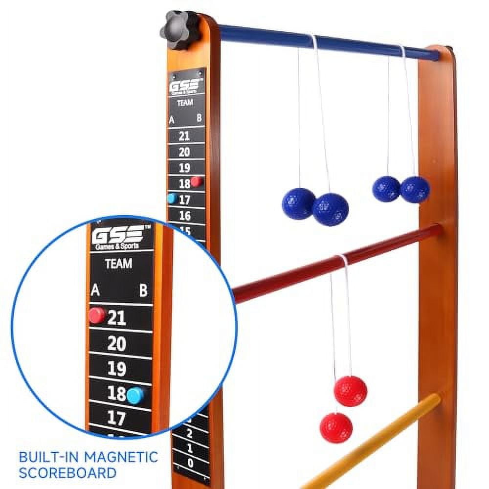 GSE Games & Sports Expert Premium Solid Wood Ladder Ball Toss Game Set ...