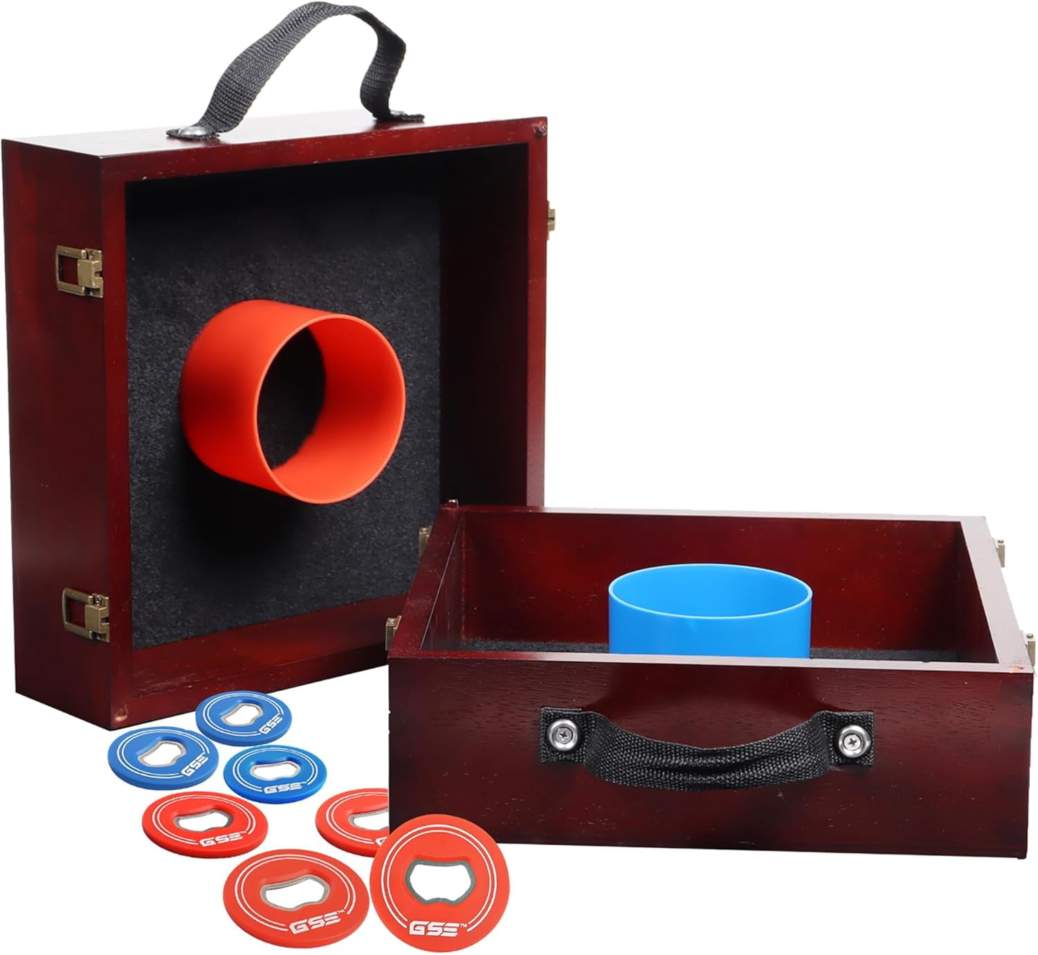 GSE Games & Sports Expert Premium Wood Washer Toss Game Set with 8 ...