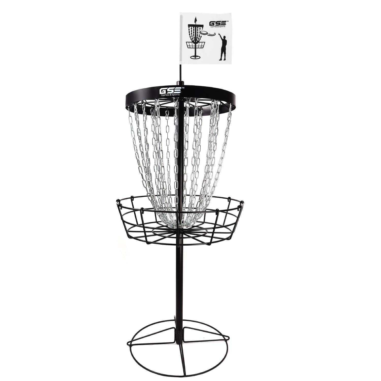 GSE 24 Chains Pro Disc Golf Targets Basket, Metal Practice Basket for ...