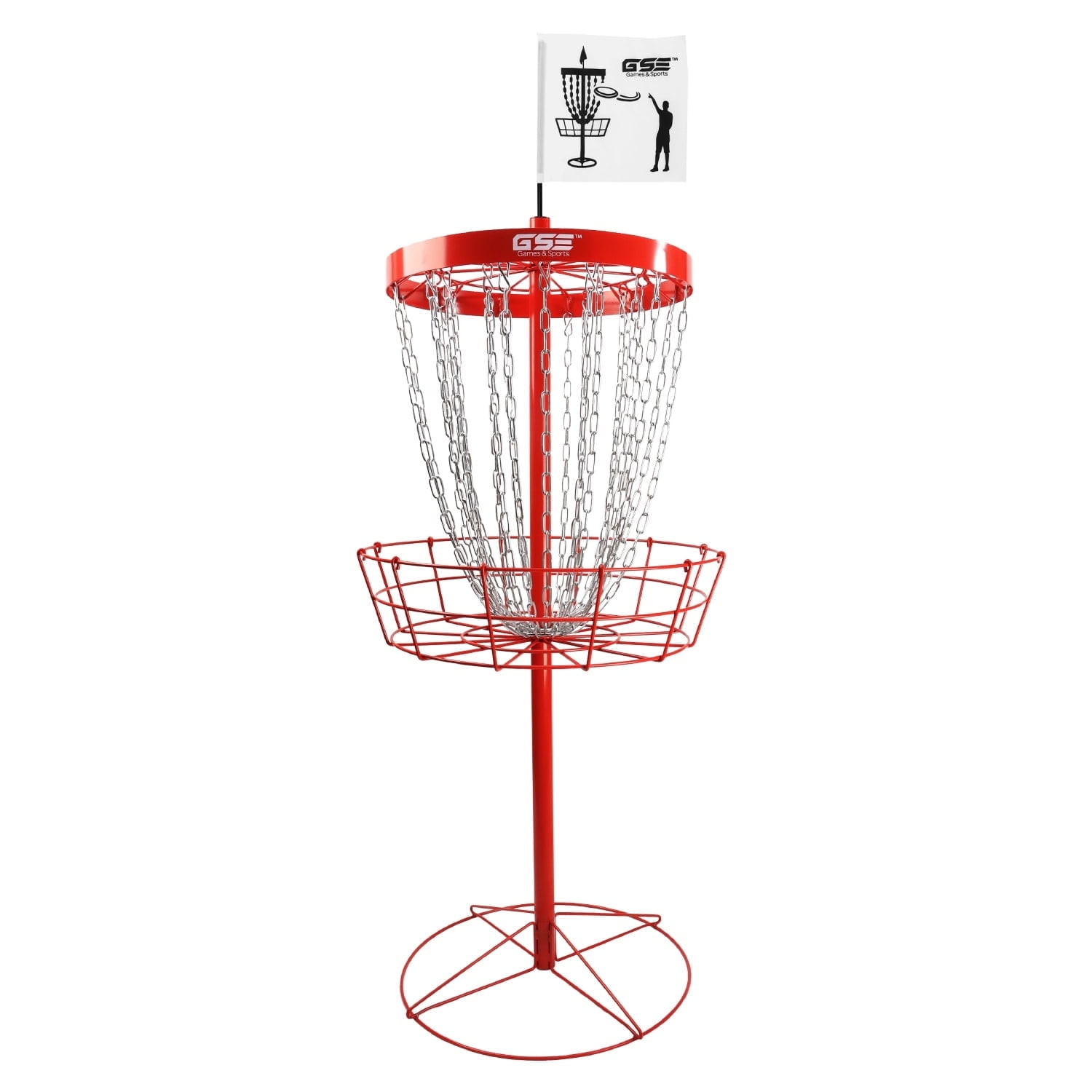 GSE Expert Professional Disc Golf Basket, 24 Chains, Outdoor/Indoor Use ...