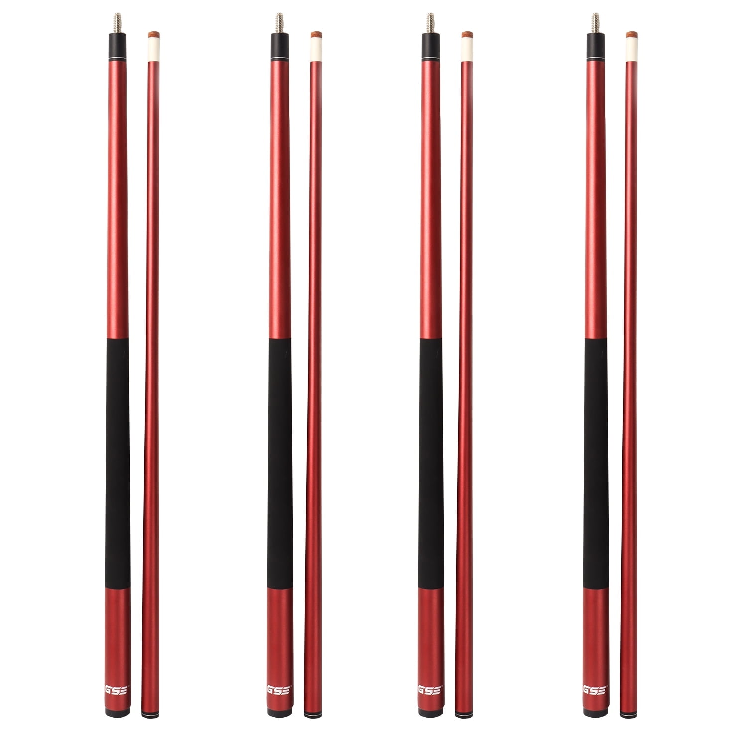 GSE Games & Sports Expert 58" Fiberglass Graphite Pool Cue Sticks, Set ...