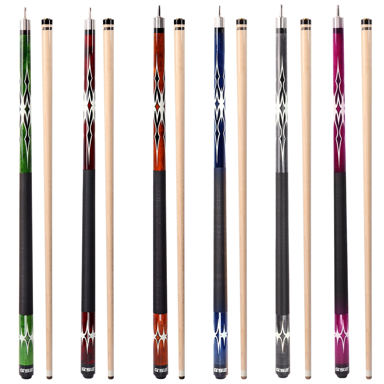 GSE Games & Sports Expert 58 Inch 2-Piece Canadian Maple Hardwood Pool ...