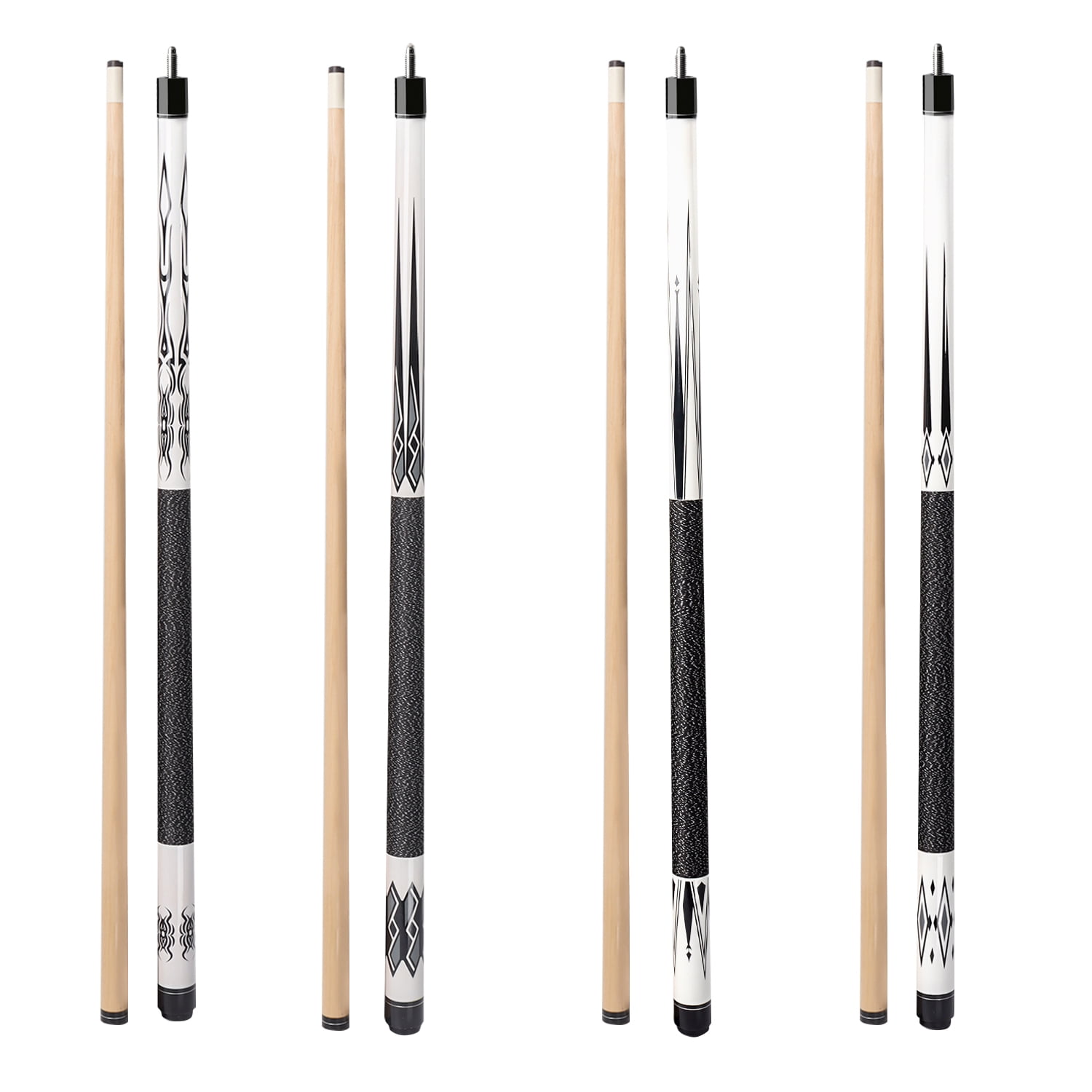 GSE Games & Sports Expert Set of 4 58" 18/19/20/21oz Hardwood Maple ...