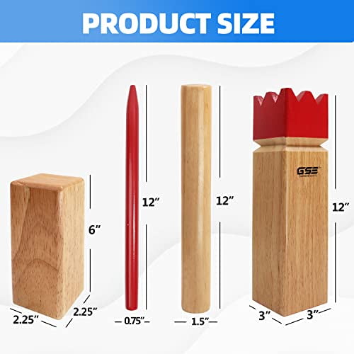 GSE Games & Sports Expert Wooden Throwing Game, 12 Numbered Block Toss Yard Game/Kubb Yard Game ...