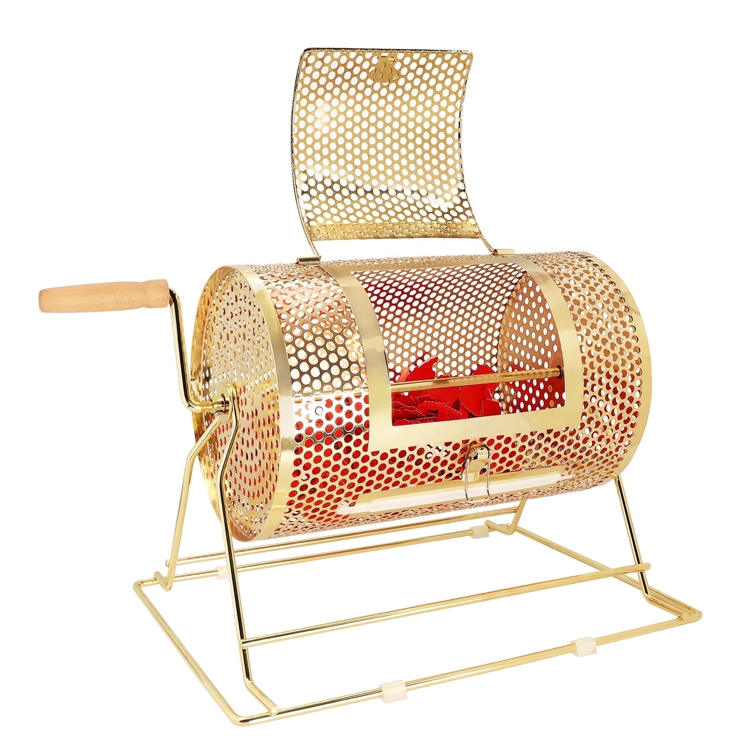 GSE Raffle Drum, Professional Brass Raffle Ticket Spinning Cage, Holds ...