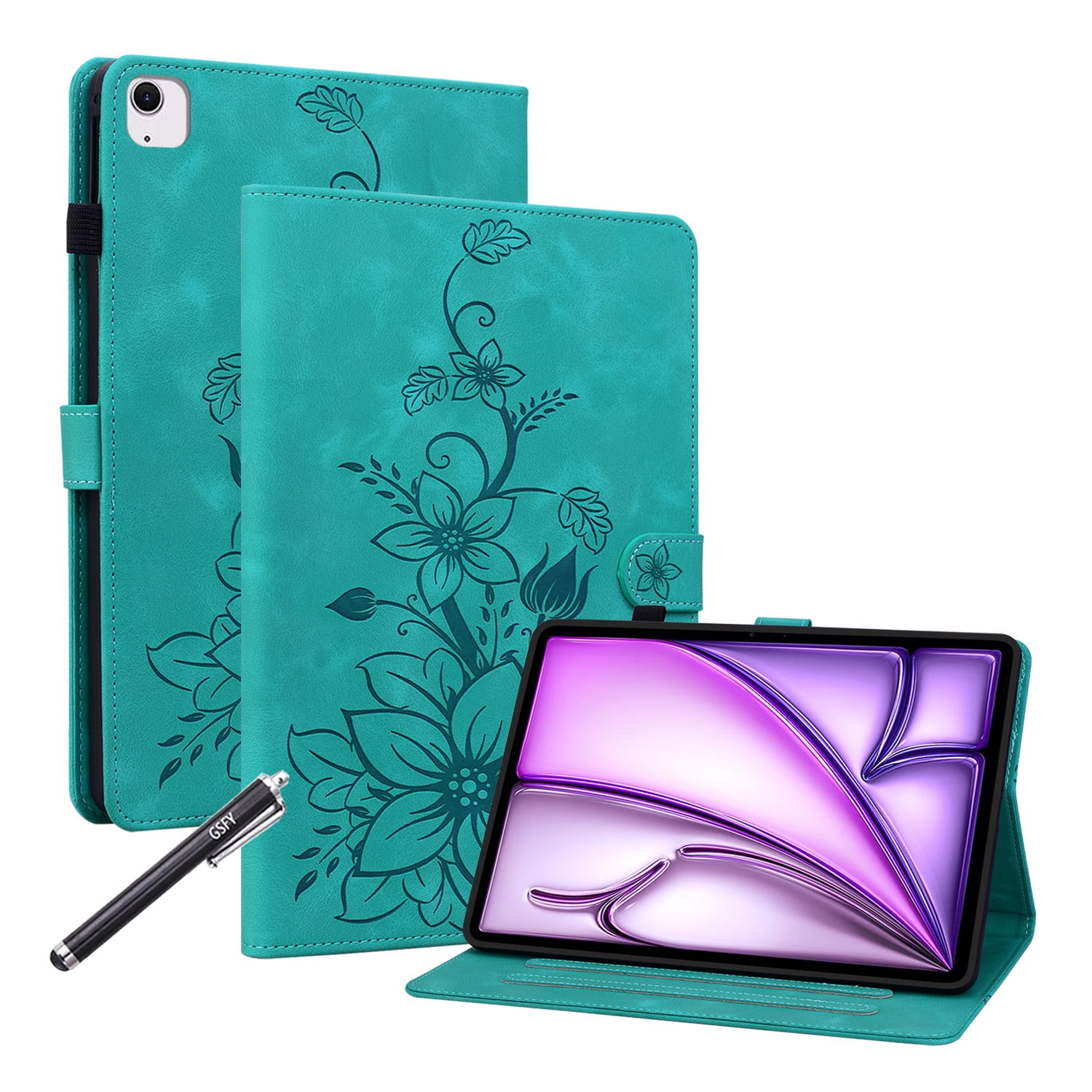 GSFY Case for 2024 iPad Air 11 Inch M2, PU Leather Magnetic Closure ...