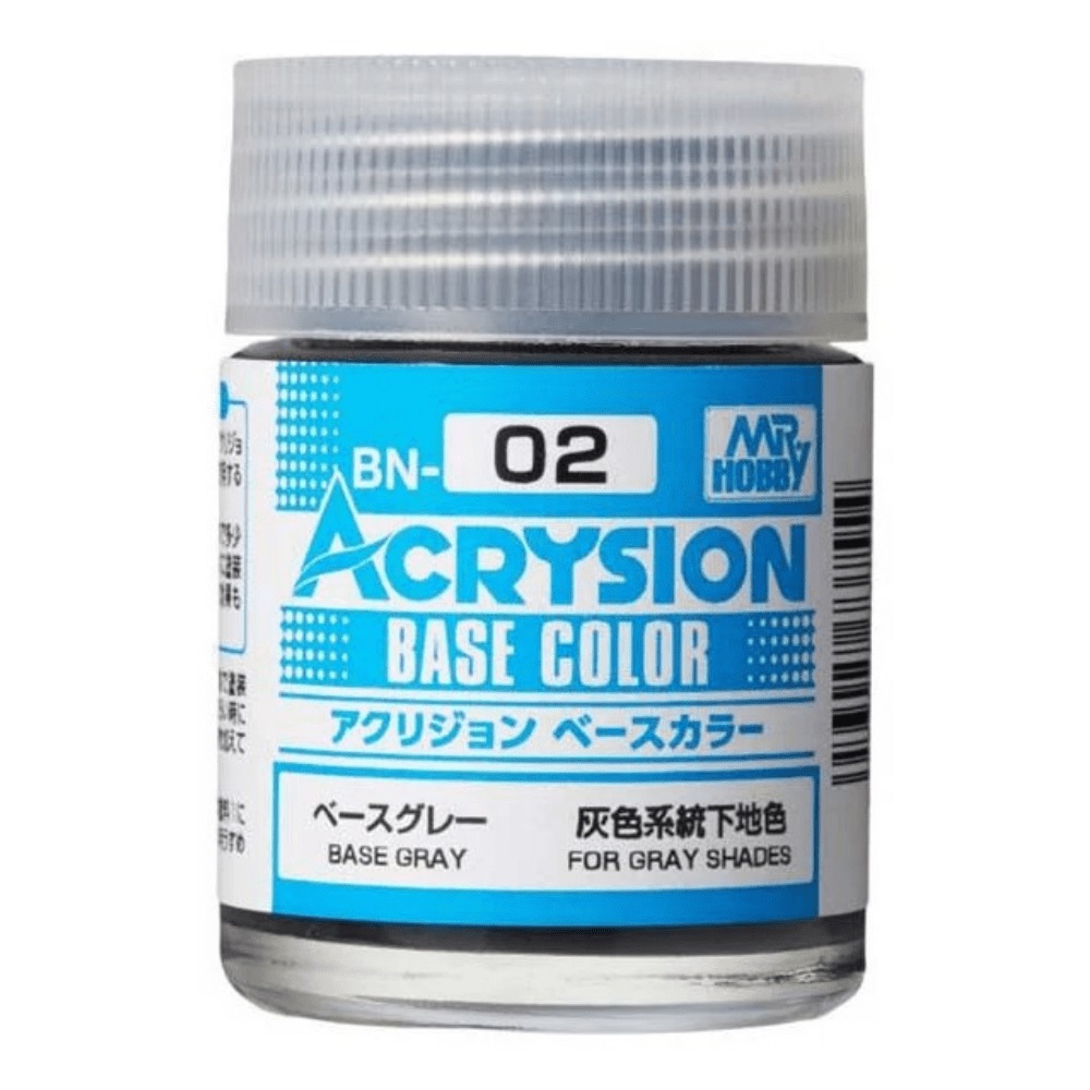 GSI Creos MR. Hobby Acrysion BN02 Base Gray 18mL Acrylic Paint ...