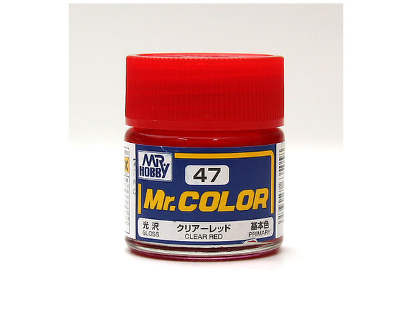 GSI Creos MR. Hobby Mr Color MR-047 Clear Red 10mL Primary Gloss Paint ...