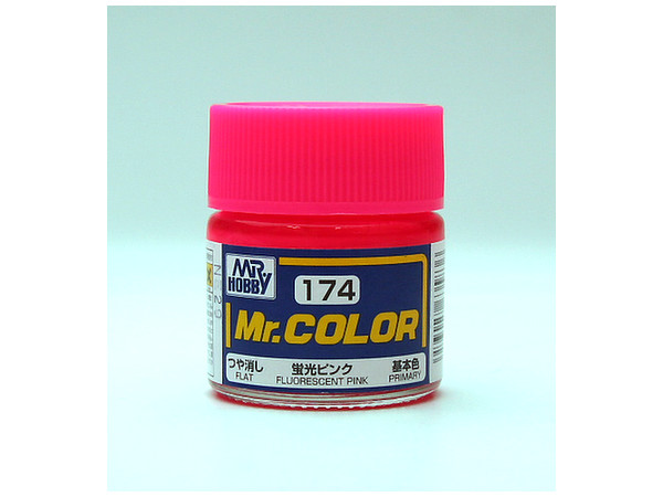 GSI Creos Mr. Hobby Mr Color MR-174 Flat Fluorescent Pink 10mL Paint ...