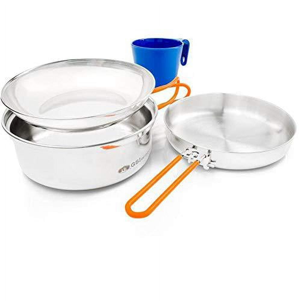 GSI Outdoors Stainless Steel 1 Person Mess Kit for Camping and ...