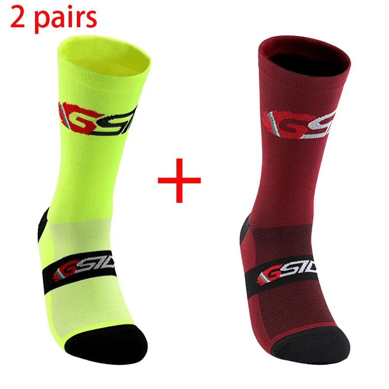 GSIDI2pairs 2023 New Cycling Socks Bike Nurse Compression Road Bike ...