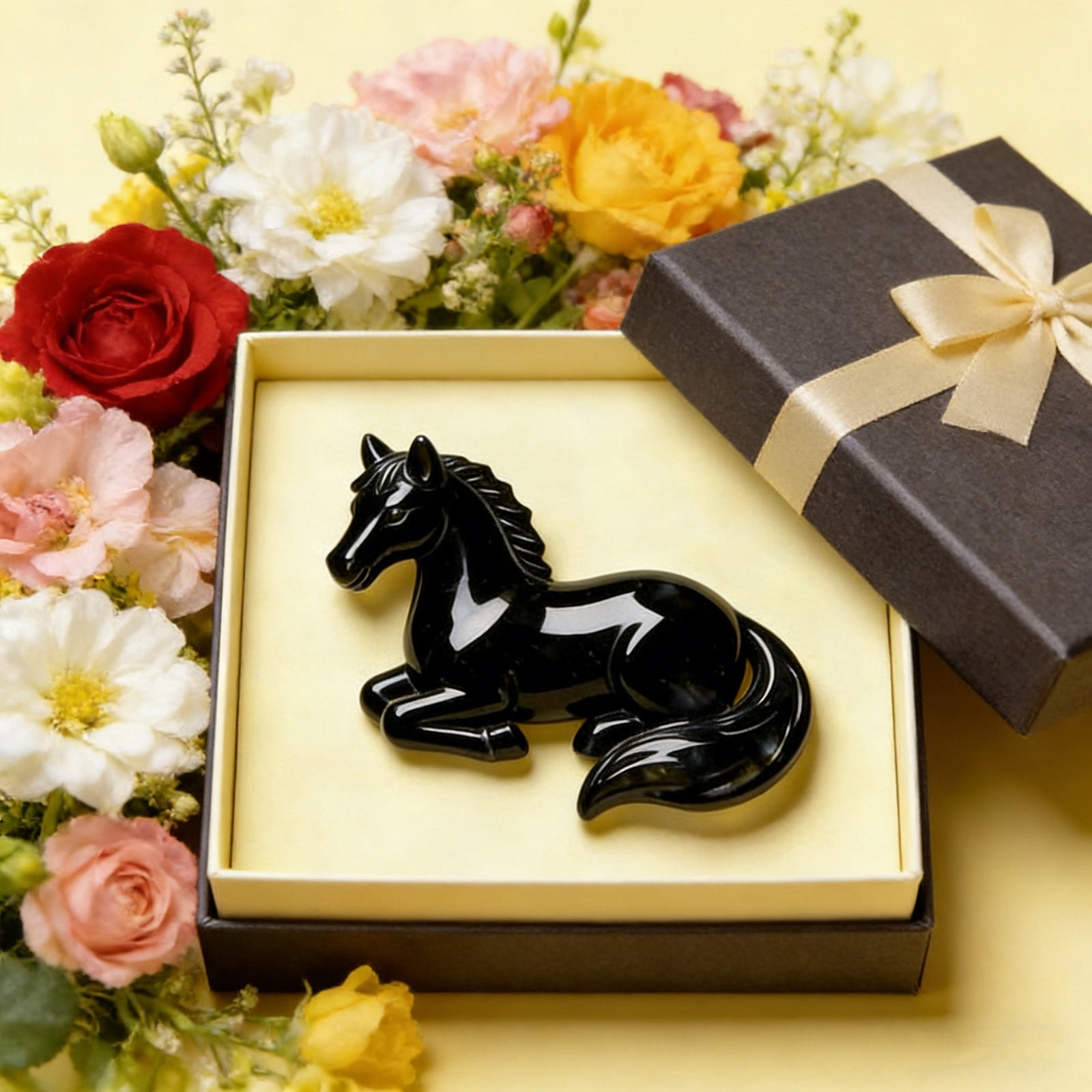 GSKKLQ 2026 Moonstone Horse Figurine, Gentle Warmth Symbol Decor for ...