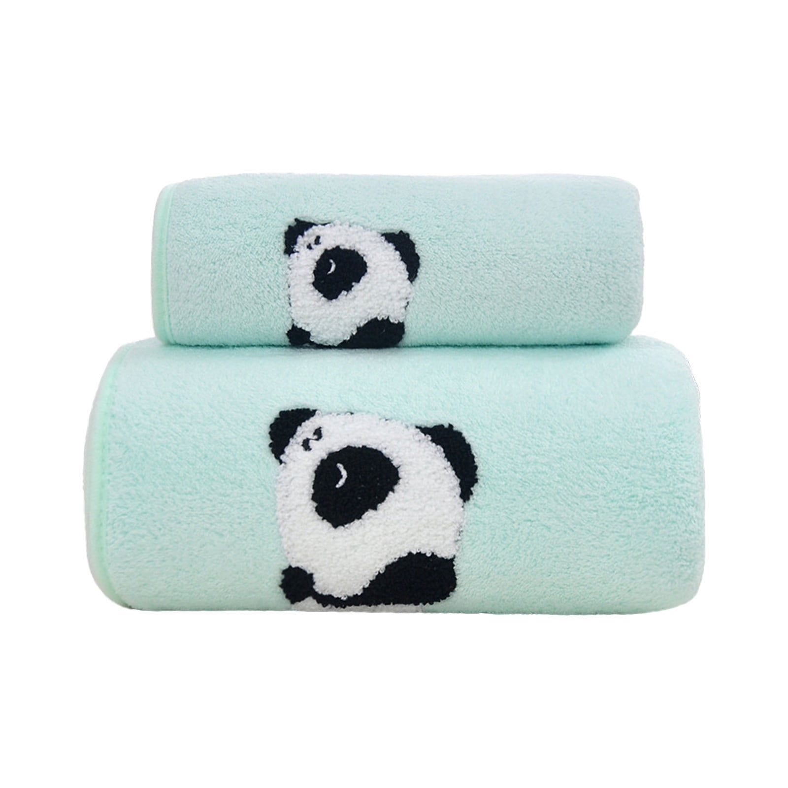 GSKKLQ Teddy Bear Towel Set, Coral Fleece Bath Towel and Washcloth with ...