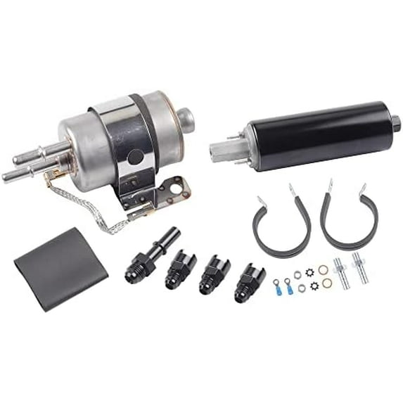 GSL392 255LPH Inline Fuel Pump & 58PSI Fuel Filter Regulator Kit for LS ...
