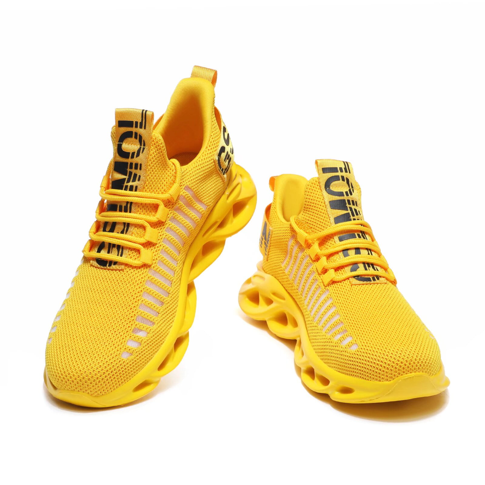 GSLMOLN Womens Lightweight Air Cushion Comfortable Sneakers Yellow size ...