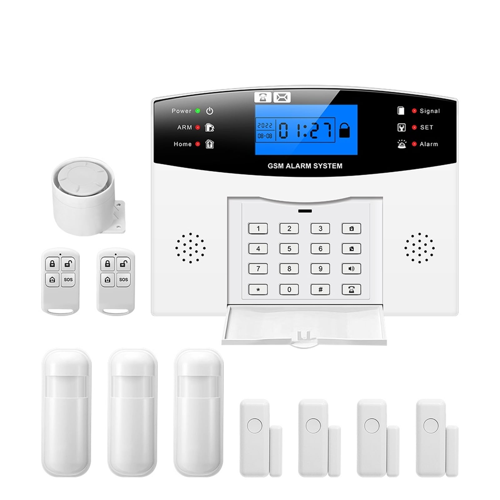 GSM Alarm Security 433MHz Wireless Smart Home Burglar Alarm System APP ...