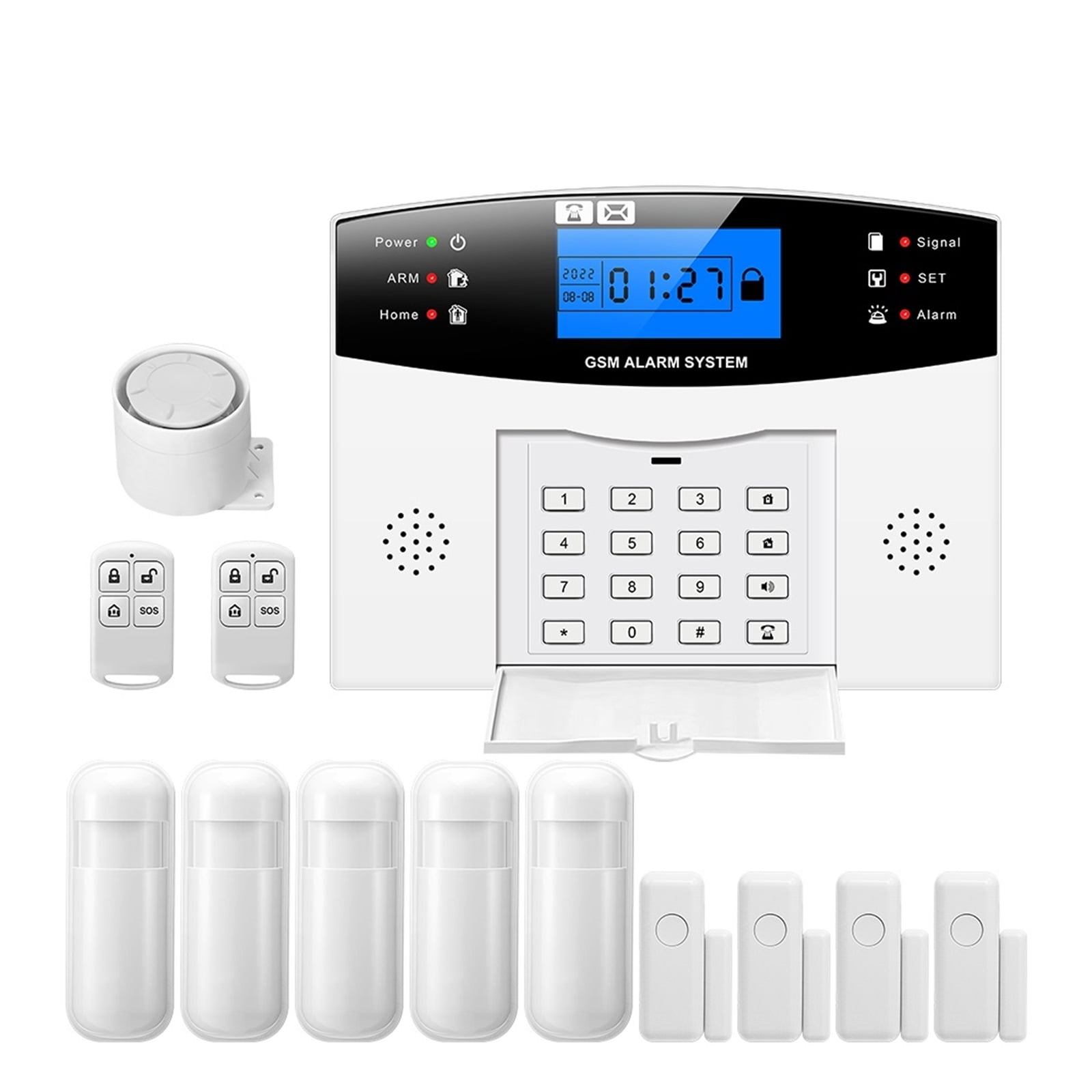 GSM Alarm Security 433MHz Wireless Smart Home Burglar Alarm System APP ...