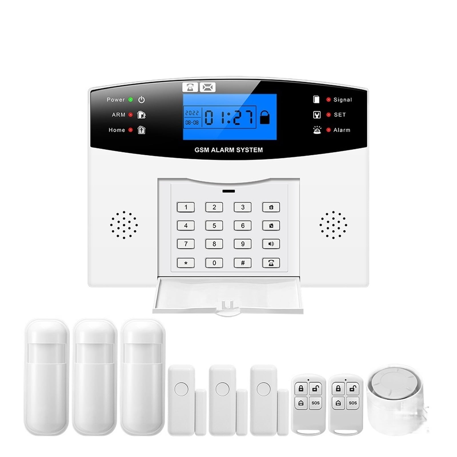 GSM Alarm Security 433MHz Wireless Smart Home Burglar Alarm System APP ...