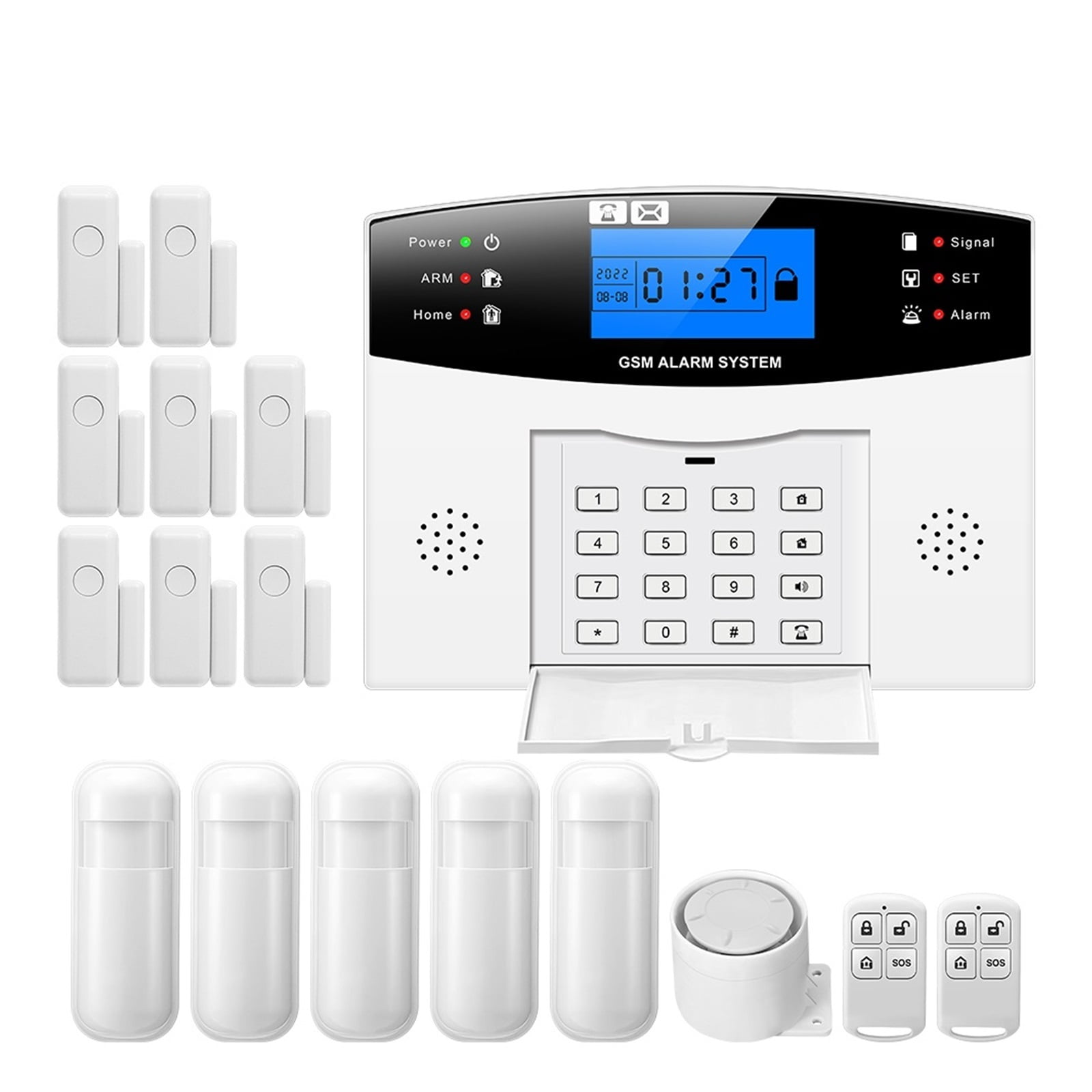 GSM Alarm Security 433MHz Wireless Smart Home Burglar Alarm System APP ...