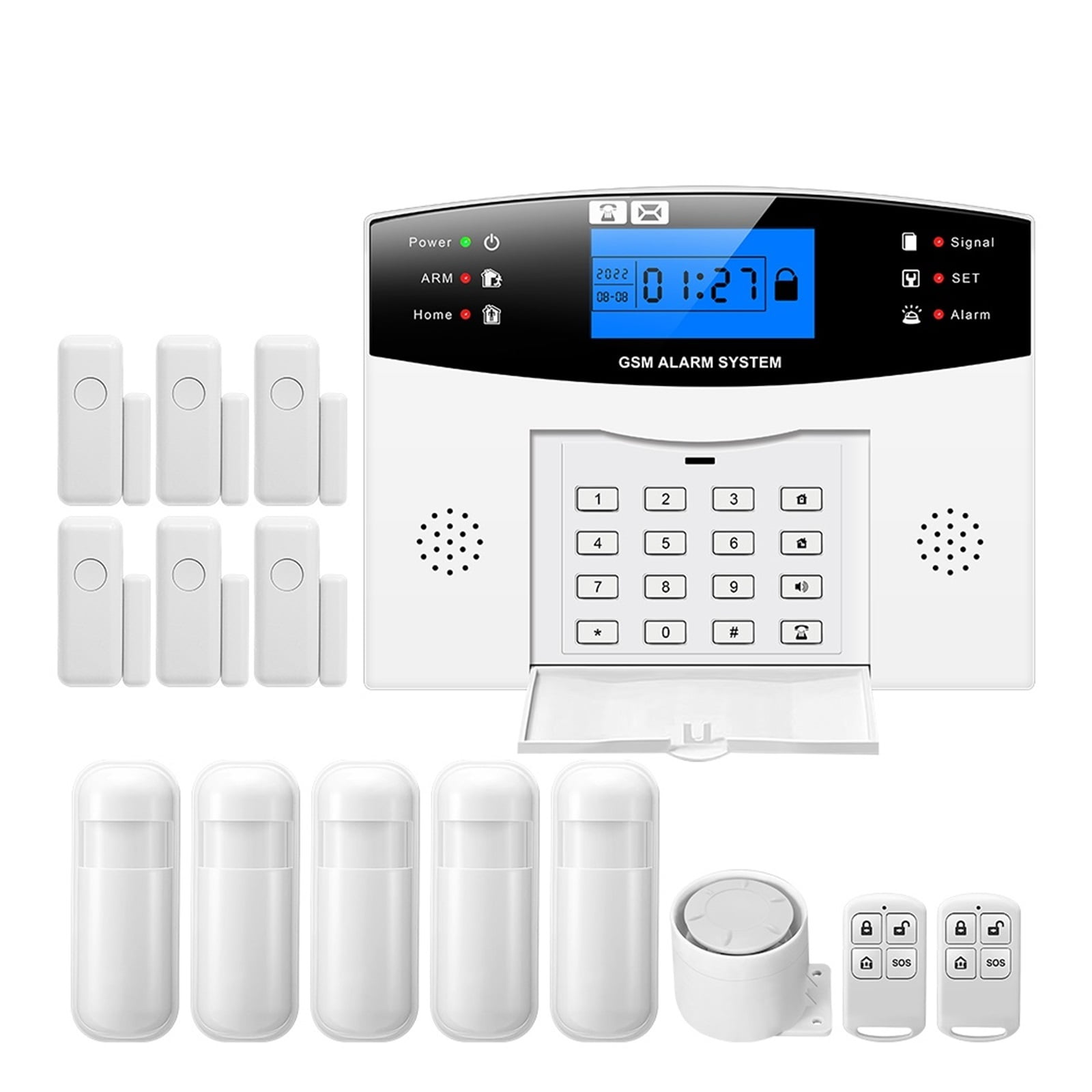 GSM Alarm Security 433MHz Wireless Smart Home Burglar Alarm System APP ...